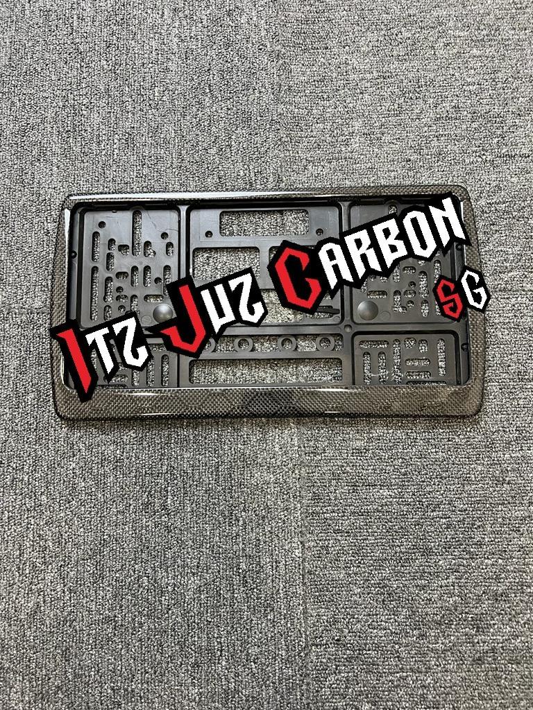 READY STOCK Carbon fiber number plate frame, Car Accessories ...