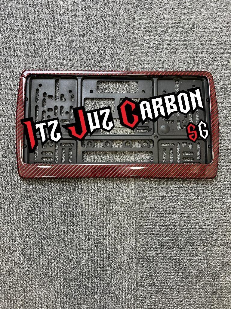 READY STOCK Carbon fiber number plate frame, Car Accessories ...