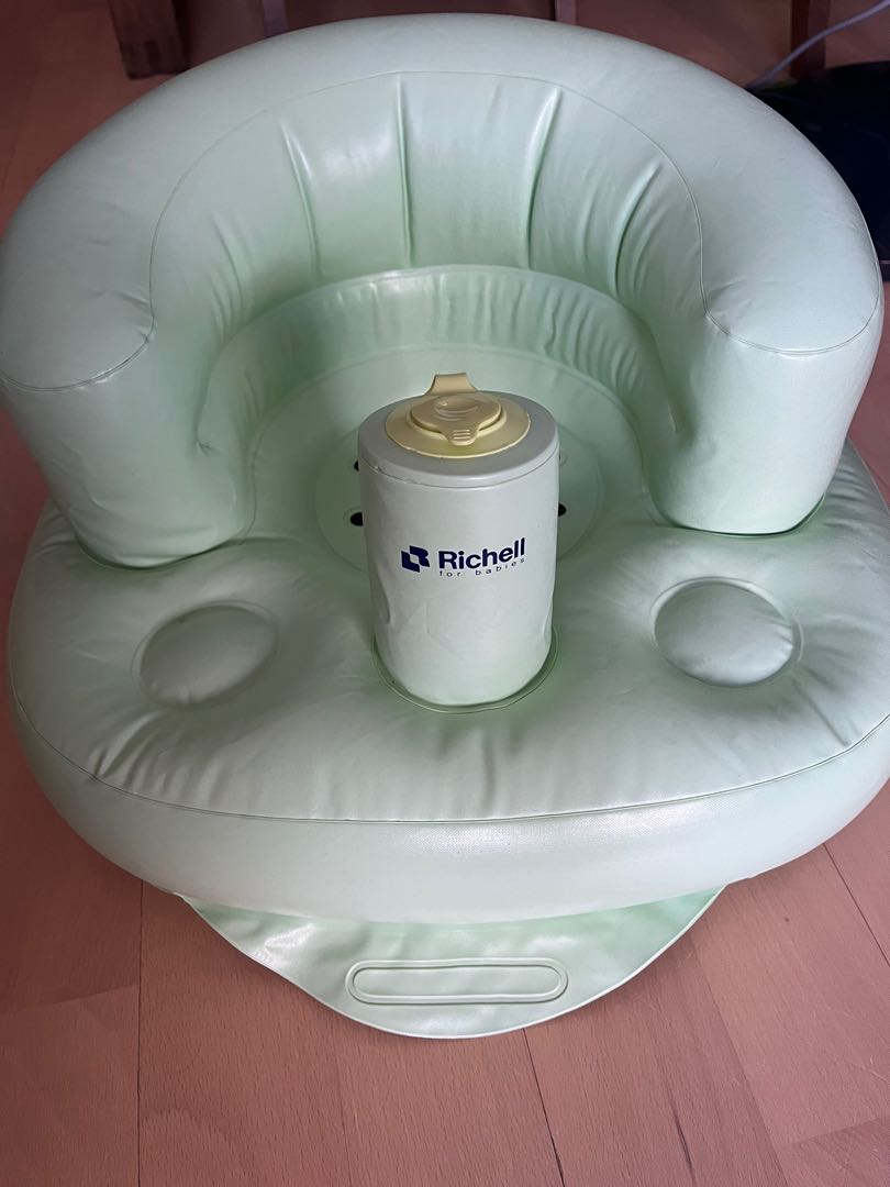 Richell 充氣椅 學習坐椅 椅 櫈 bb櫈, 兒童＆孕婦用品, 兒童傢具, 其他兒童傢具 - Carousell