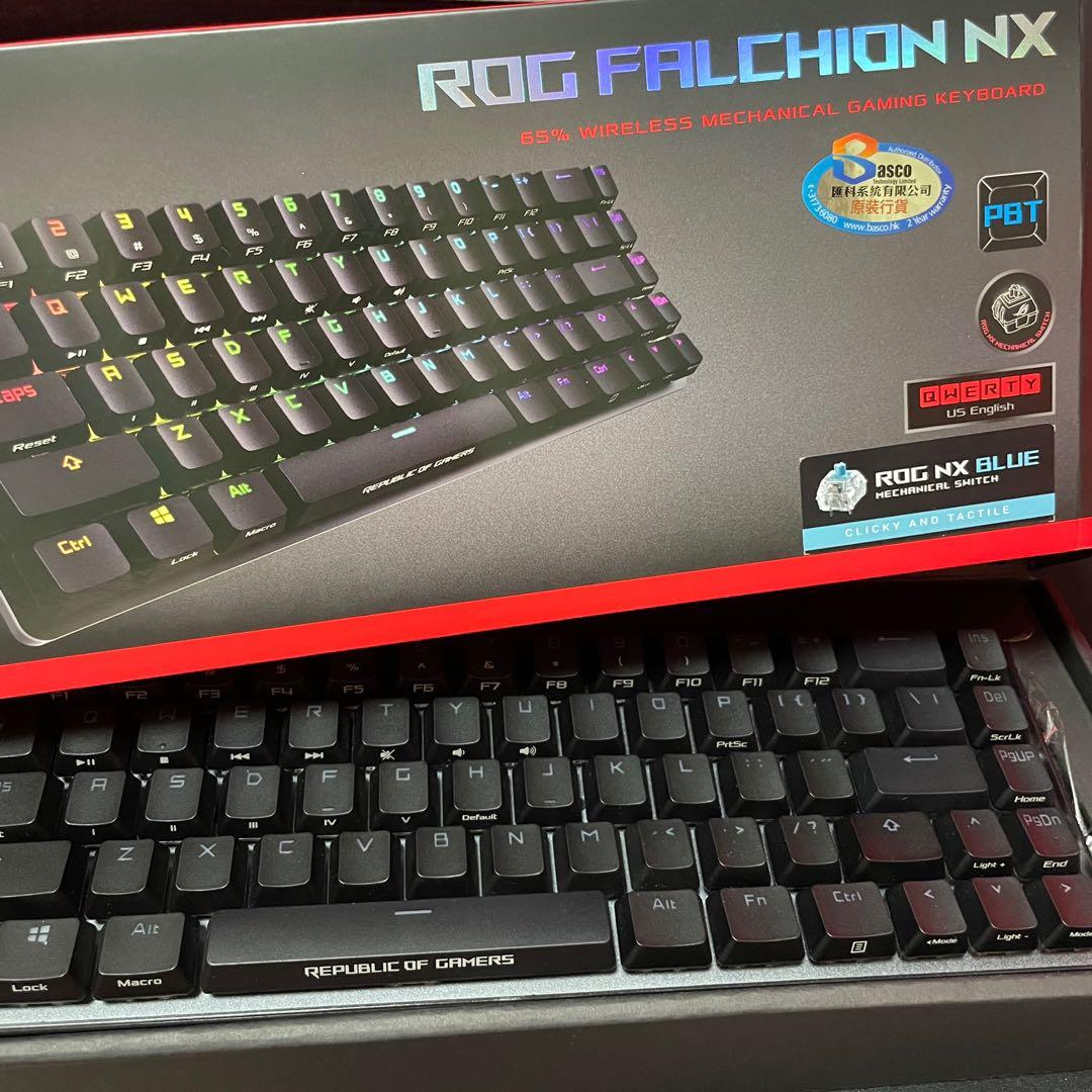 ROG Falchion NX Blue Switch, 電腦＆科技, 電腦周邊及配件, 電腦鍵盤及相關產品 - Carousell