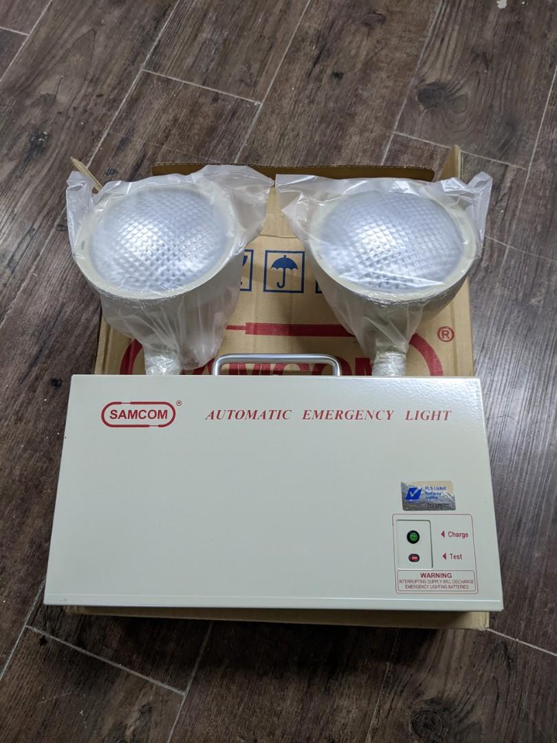 SAMCOM automatic emergency light, Furniture & Home Living, Lighting ...