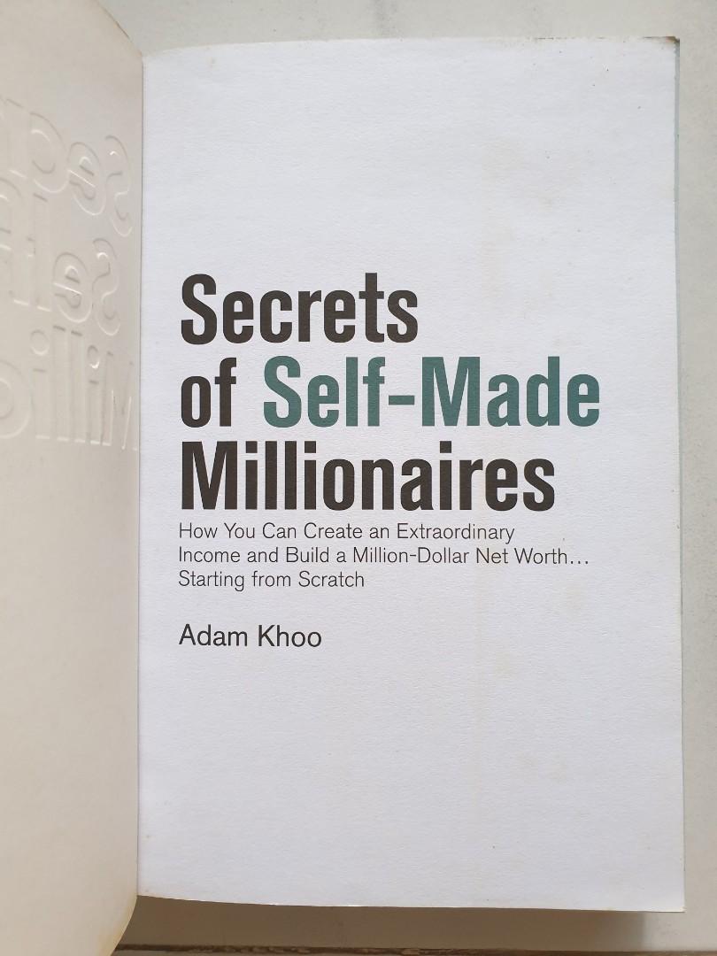 Secrets of self-made millionaires by Adam Khoo, Hobbies & Toys, Books ...