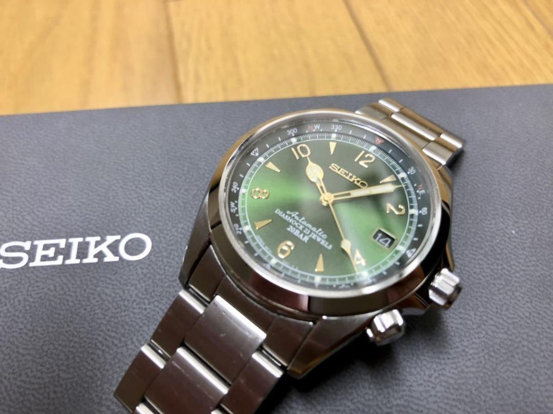 Seiko Alpinist SARB017 with stainless steel bracelet complete with accessories, 名牌, 手錶 - Carousell
