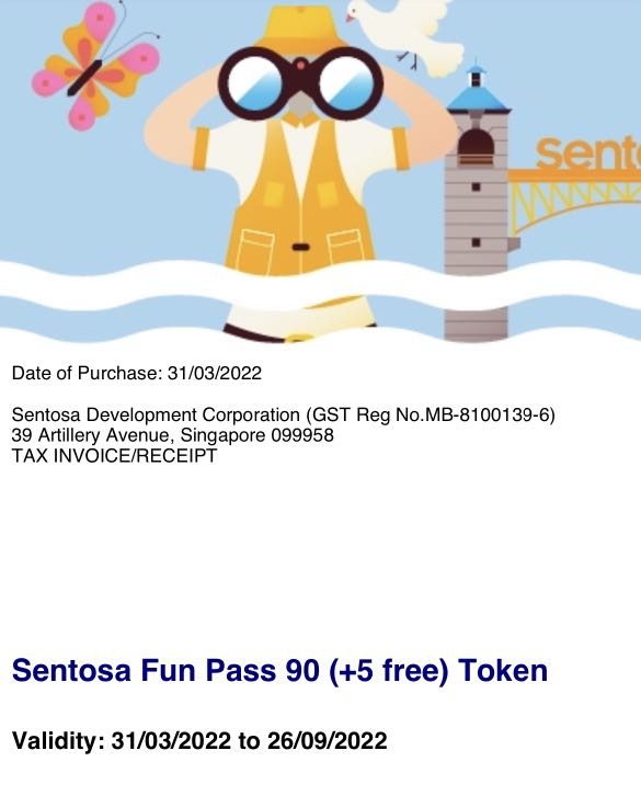 Sentosa Fun Pass (Total 120 tokens), Tickets & Vouchers, Local ...