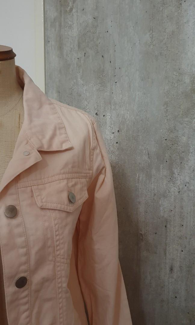 Soft baby pink denim jacket, Women's Fashion, Coats, Jackets and ...