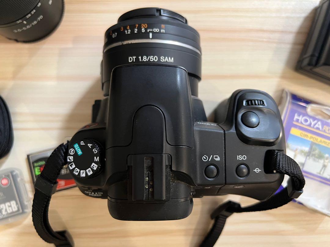 Sony Alpha a200 with 3 lenses, Photography, Cameras on Carousell