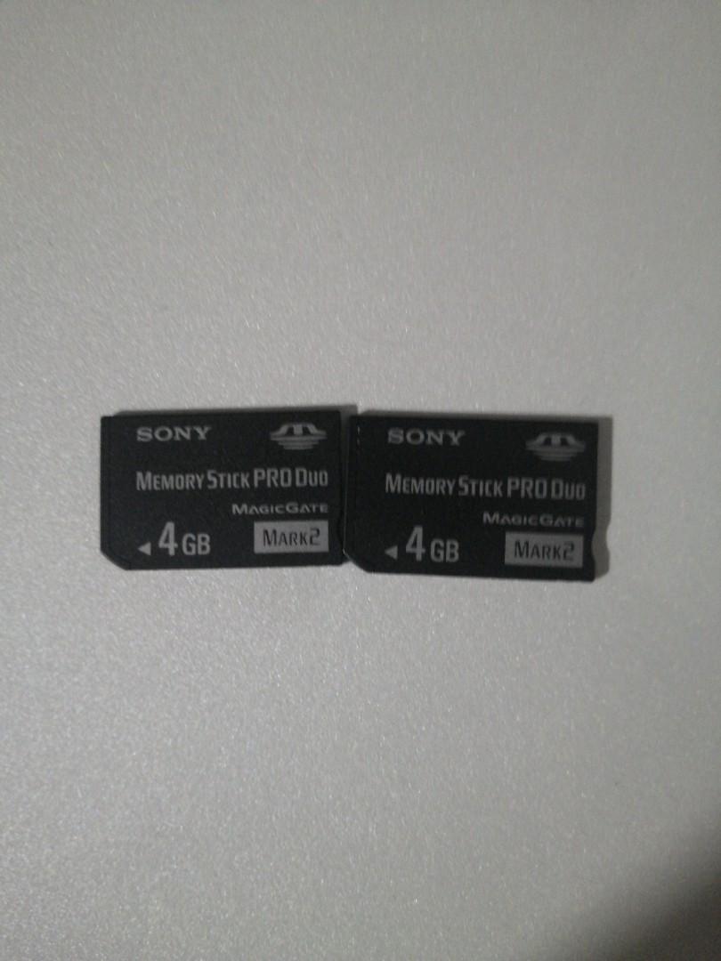 Sony Memory Stick Pro Duo 4GB x2, Photography, Photography Accessories ...