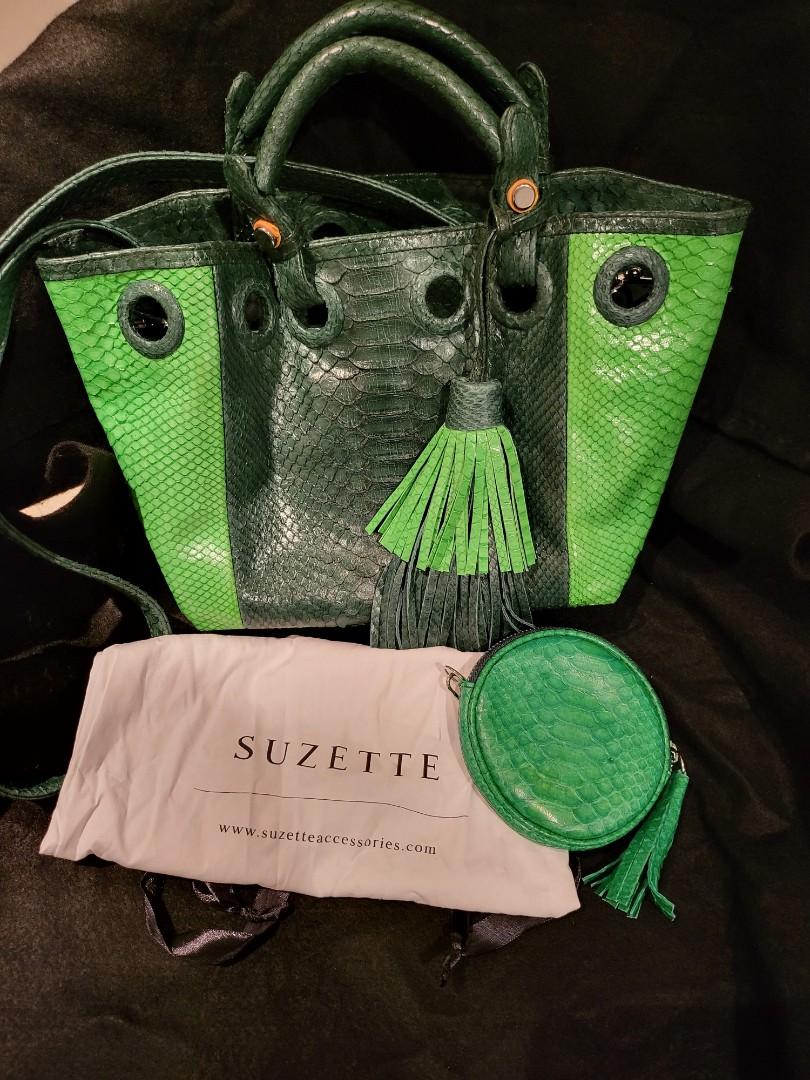 Suzette brand genuine Snake skin bag, Luxury, Bags & Wallets on Carousell