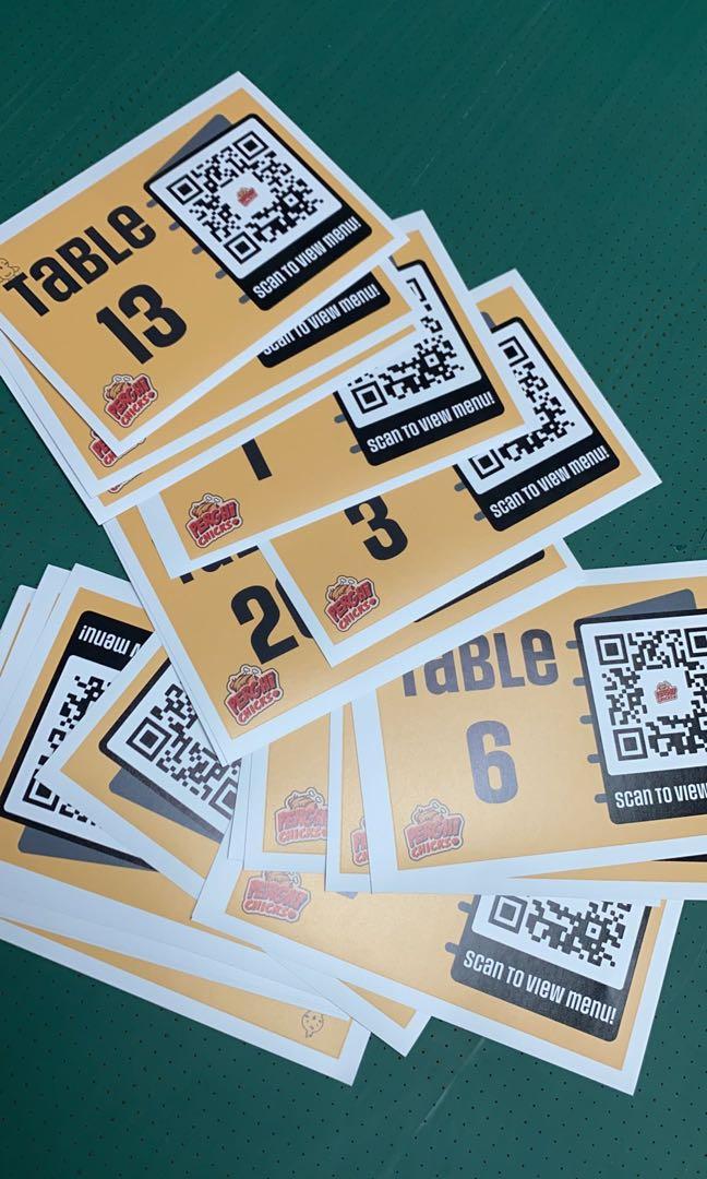 TABLE QR CODE PRINTING, Hobbies & Toys, Stationery & Craft, Art ...