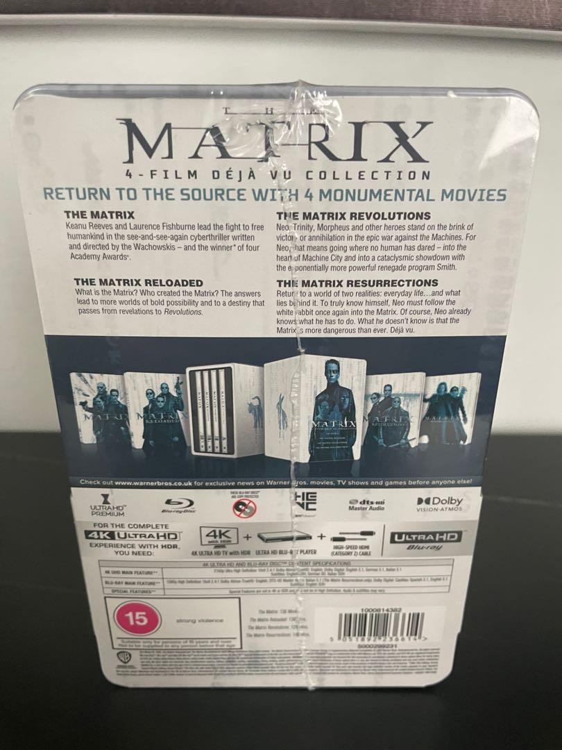 The Matrix 4K Blu Ray Steelbook Boxset, Hobbies & Toys, Music & Media ...