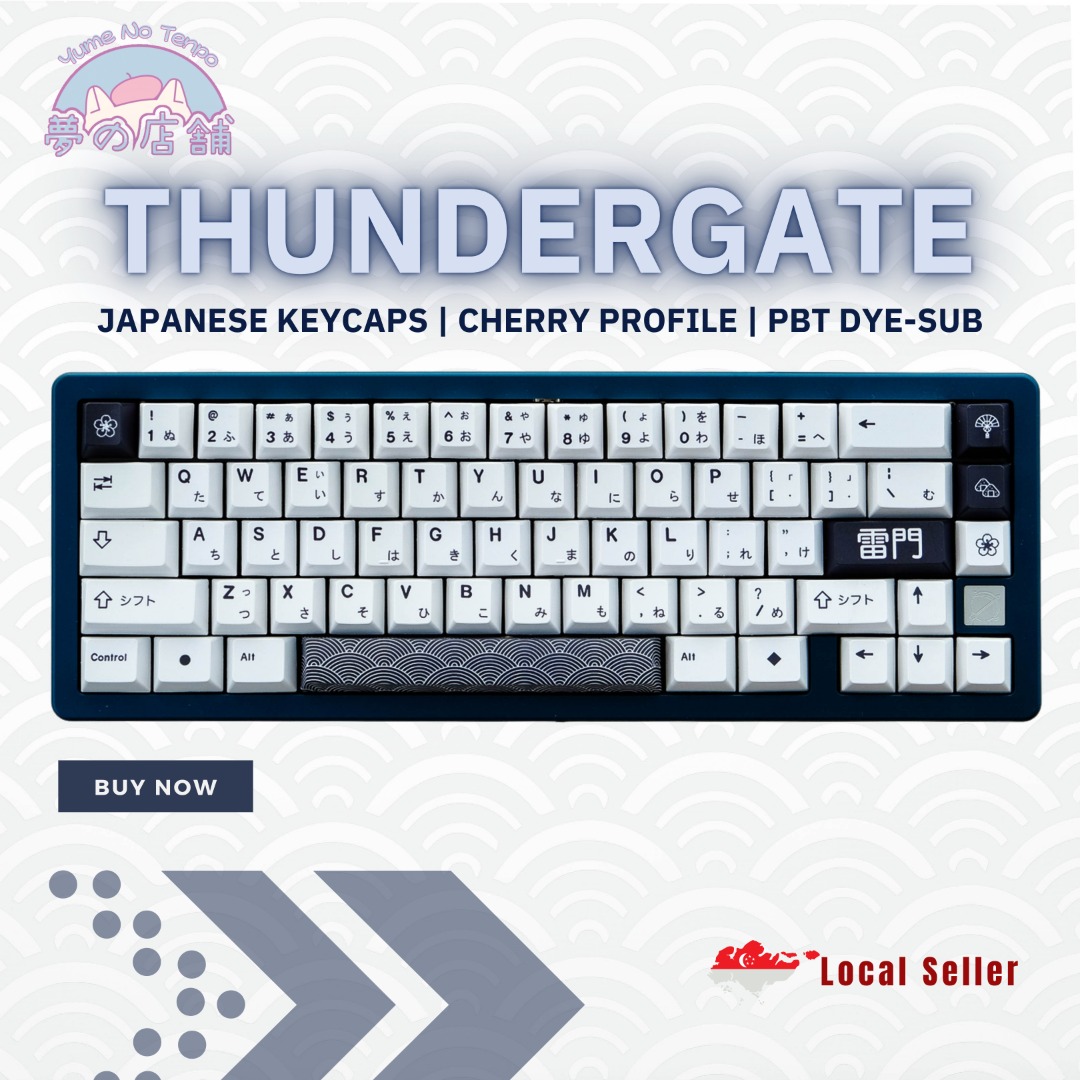 Thunder Gate Keycaps | 129 Keys | Cherry Profile | PBT Dye-Sub | Royal ...