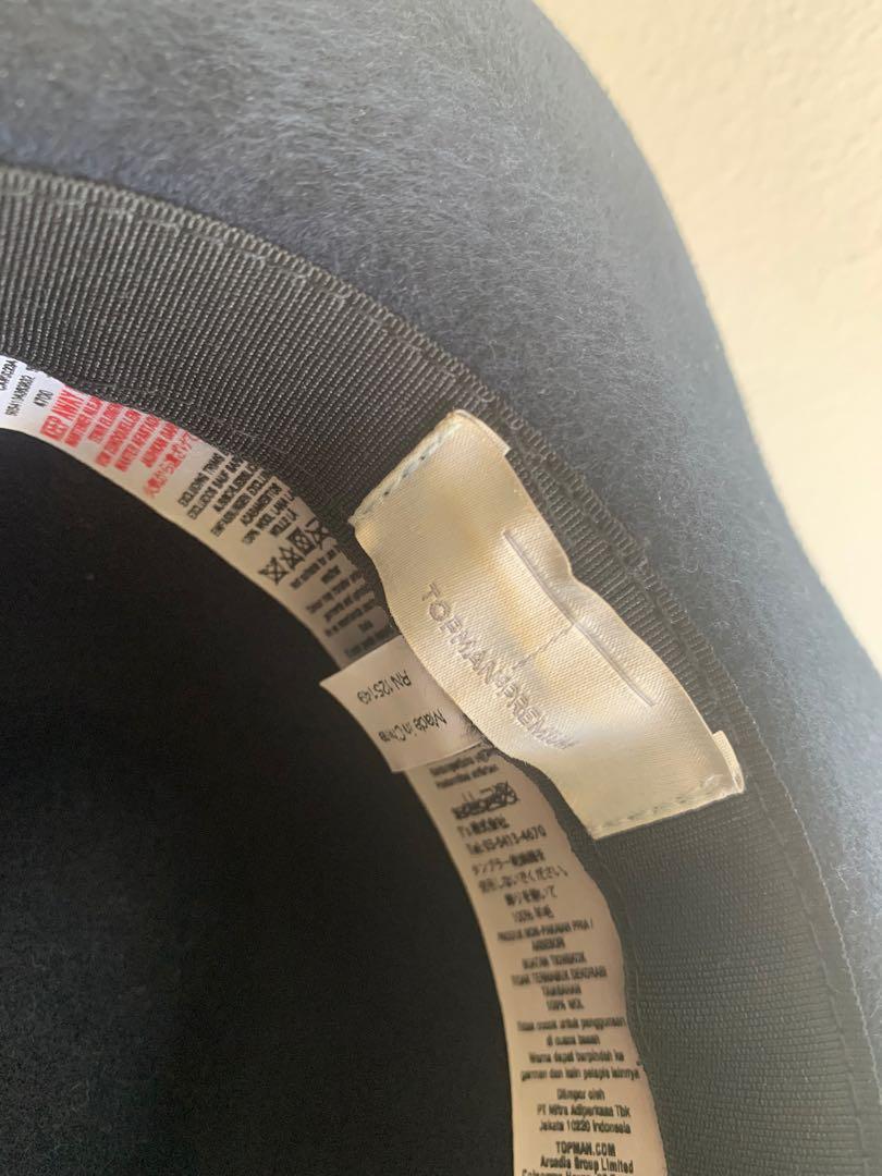 Topman Unisex Black Wide Rim Hat, Women's Fashion, Watches ...