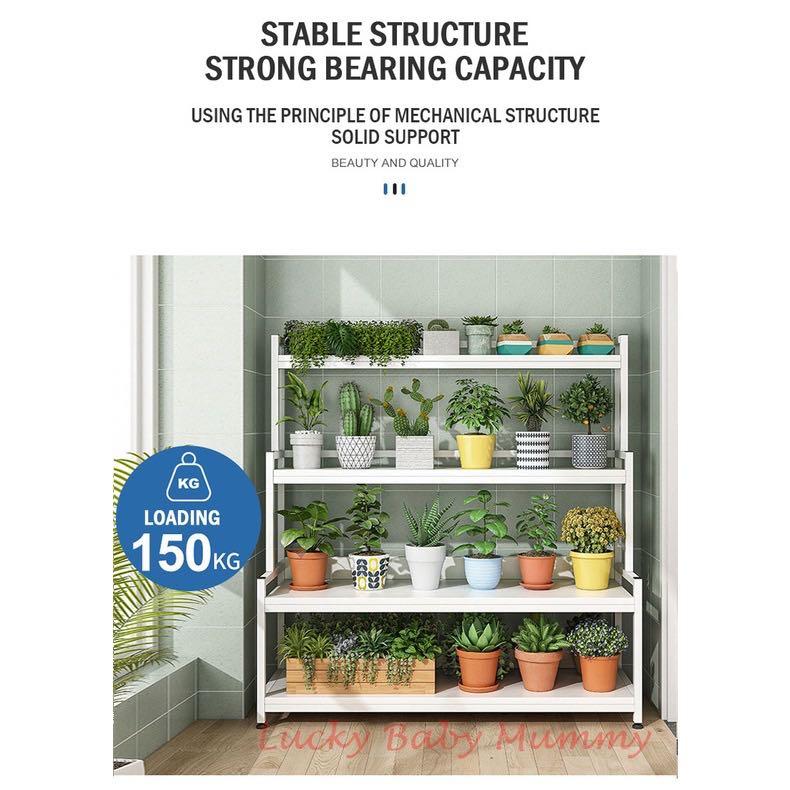 Trapezoid Metal Plant Rack Shoe Shelves 3/4 Tier Balcony Multi Layer ...