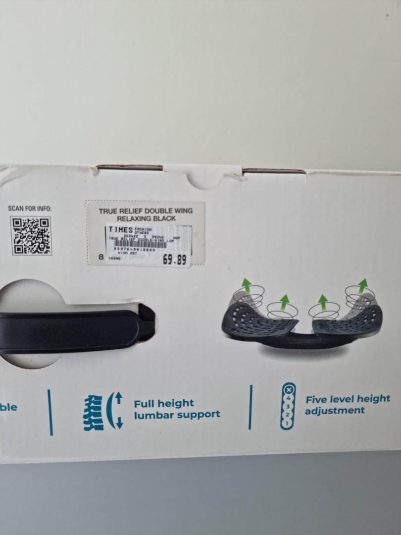 True Relief Ortho Lumbar & Back Support, Health & Nutrition, Massage ...