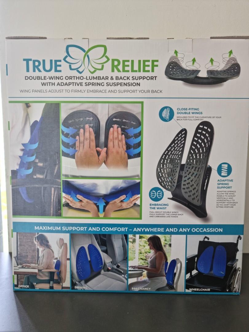 True Relief Ortho Lumbar & Back Support, Health & Nutrition, Massage ...