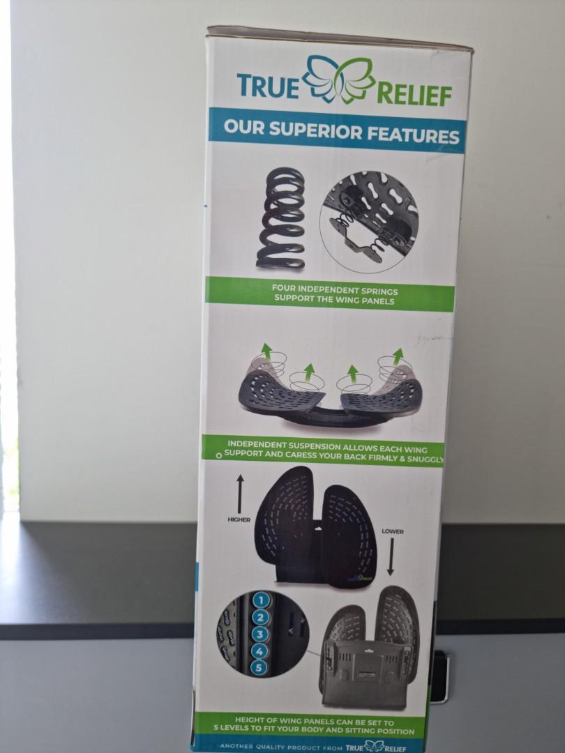 True Relief Ortho Lumbar & Back Support, Health & Nutrition, Massage ...