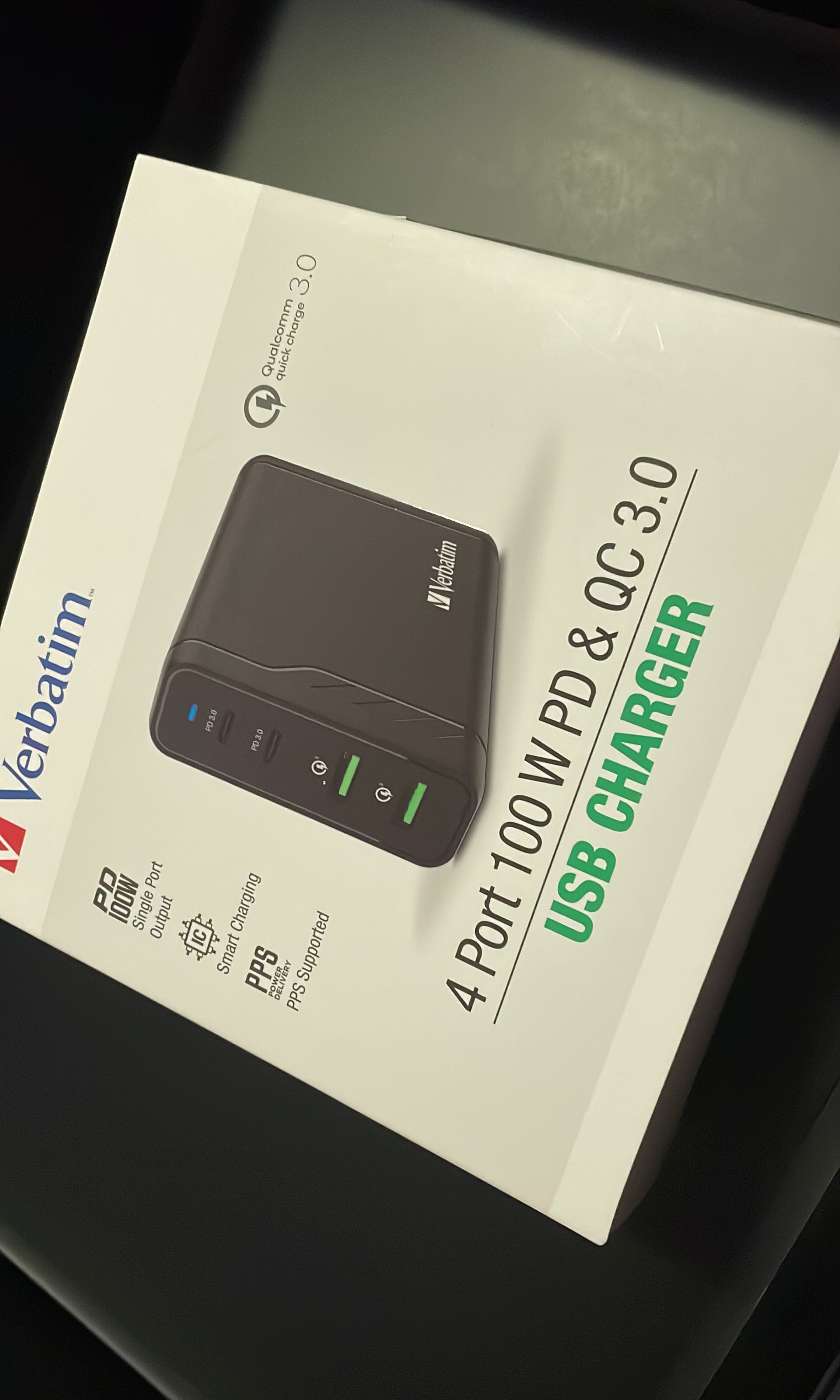 Verbatim 4 Port 100w usb charger, Computers & Tech, Parts & Accessories ...