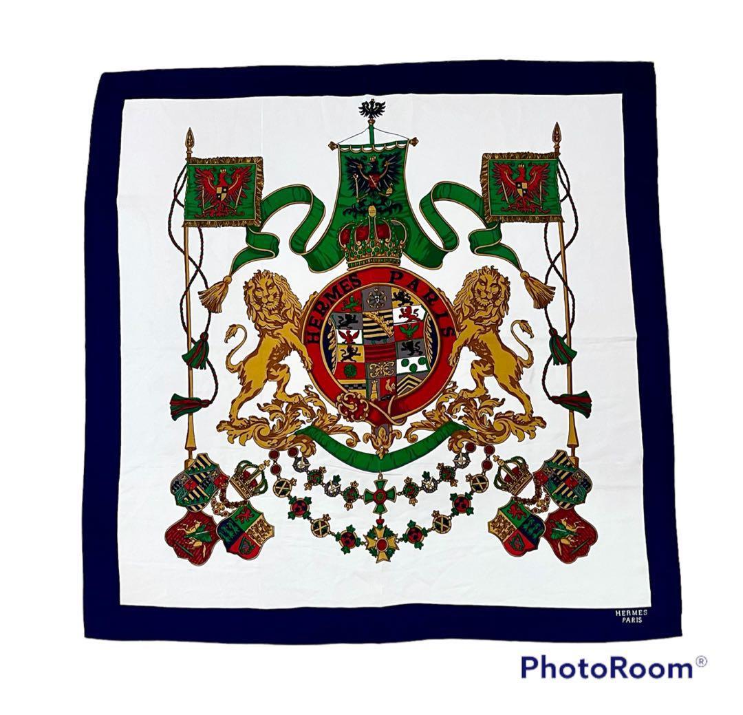 Vintage Hermes Lion Crest Silk Scarf, Women's Fashion, Watches ...