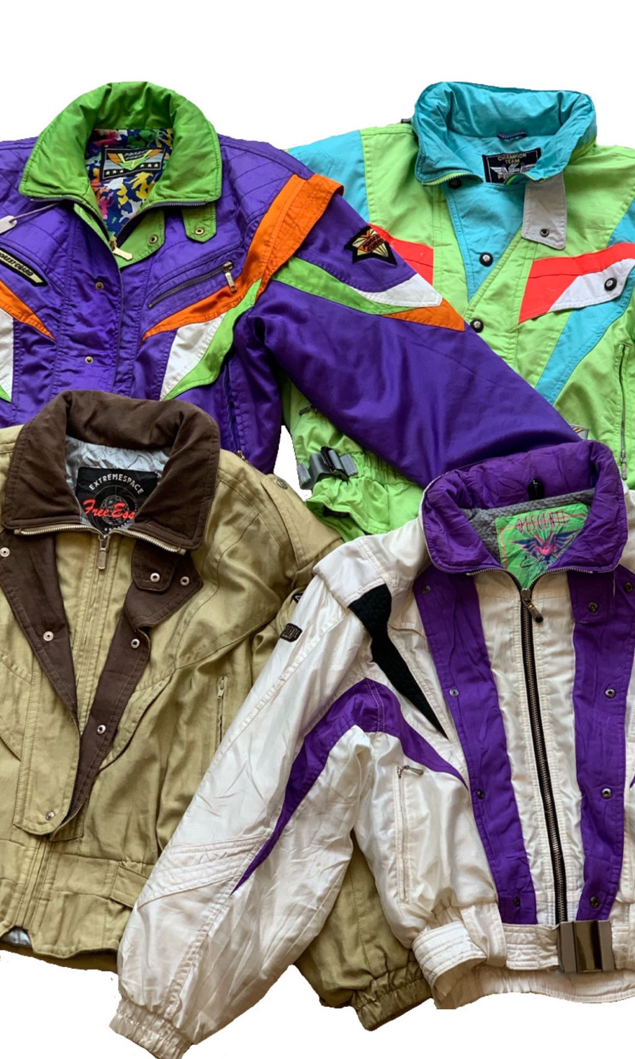 Vintage Ski Racing Jacket, Fesyen Pria, Pakaian , Baju Luaran di Carousell