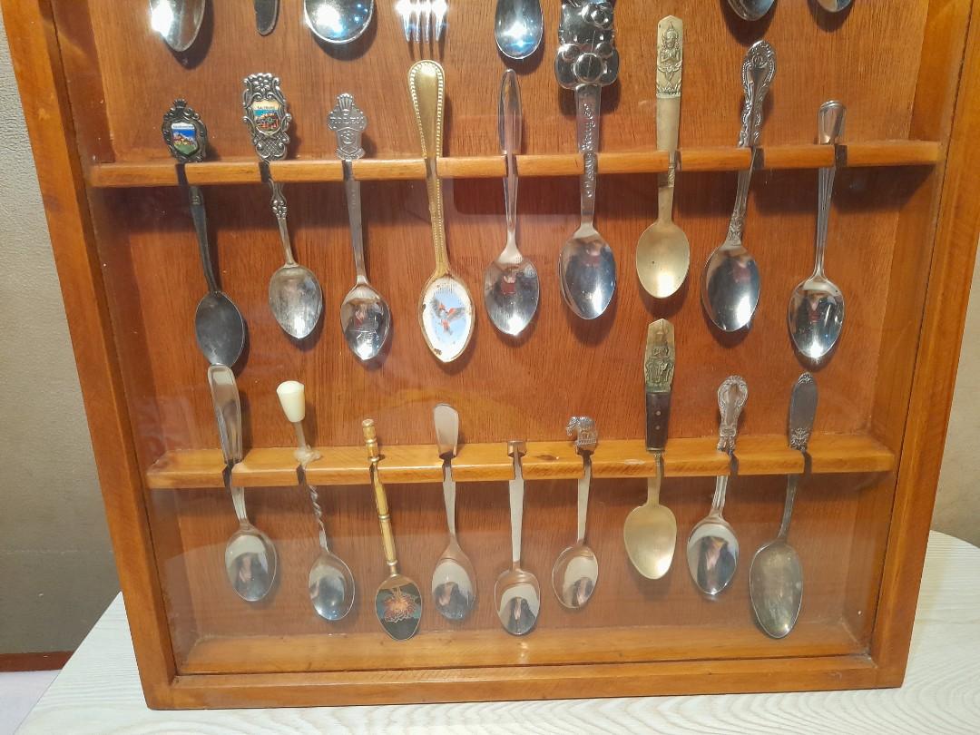 Vintage Spoon Rack Display Case, Furniture & Home Living, Home Decor ...