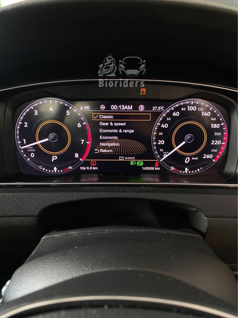 Volkswagen digital cluster|Speedometer|digital cockpit|Passat|Golf ...
