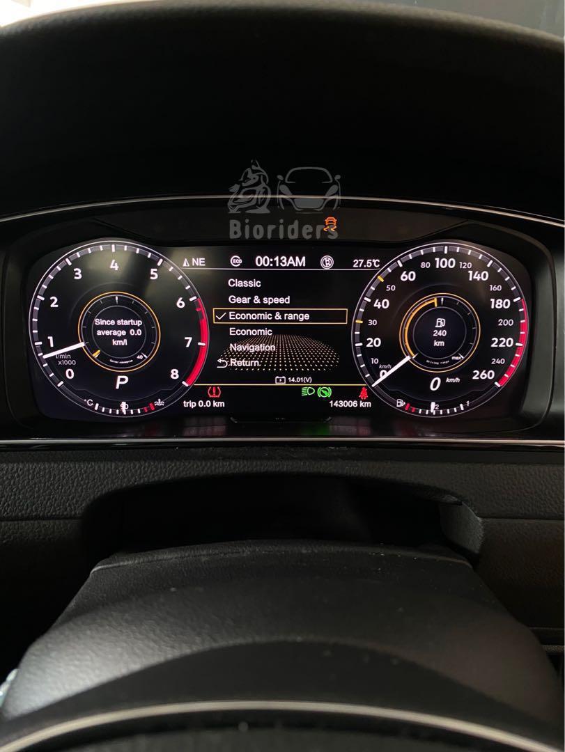 Volkswagen digital cluster|Speedometer|digital cockpit|Passat|Golf ...