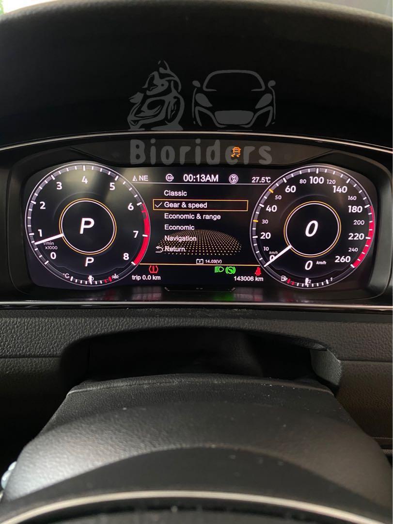Volkswagen digital cluster|Speedometer|digital cockpit|Passat|Golf ...