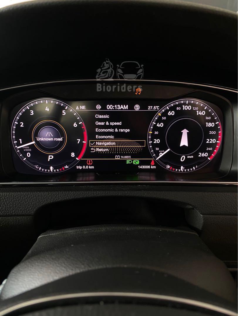 Volkswagen digital cluster|Speedometer|digital cockpit|Passat|Golf ...