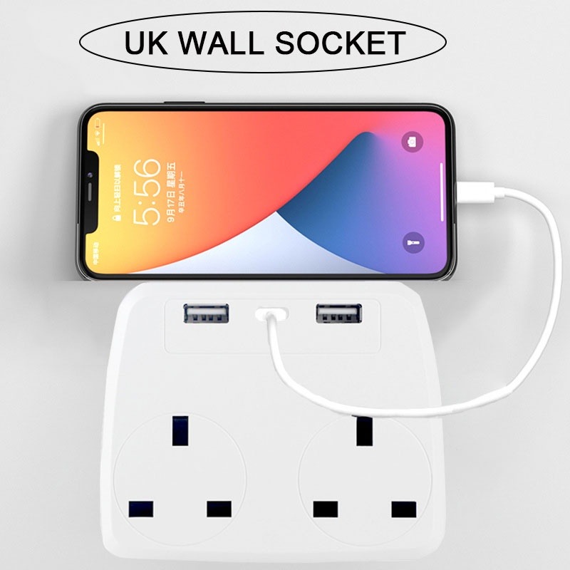 Wall Socket Universal Adapter Extension Socket Wireless 2USB+Type-C+2AC ...
