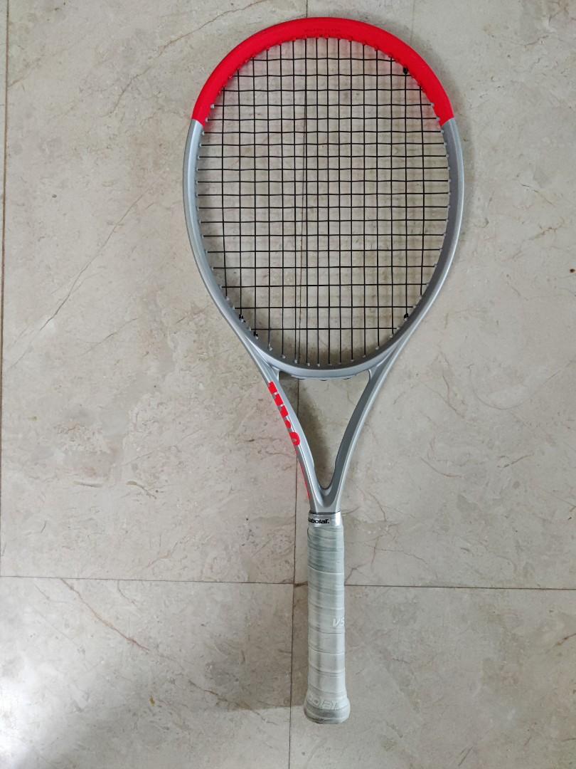 Wilson Clash 100 silver tennis racket, Sports Equipment, Sports & Games ...