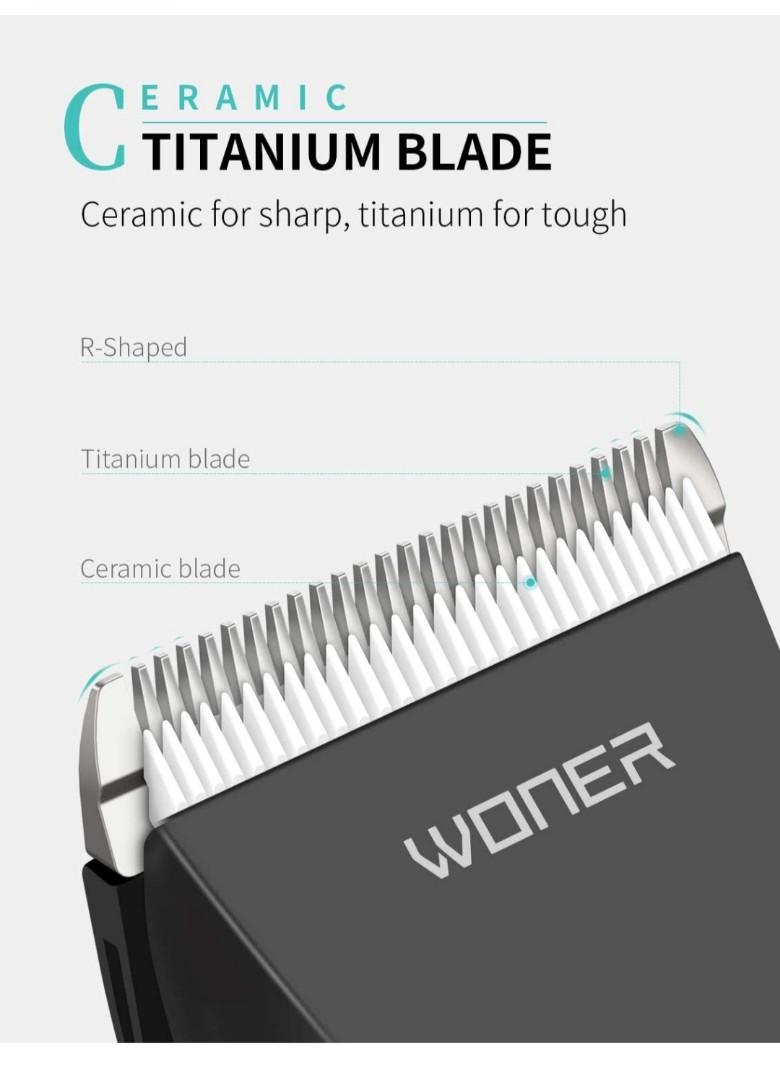 WONER Hair Clippers for Men Rechargeable Cordless Hair Trimmer ...