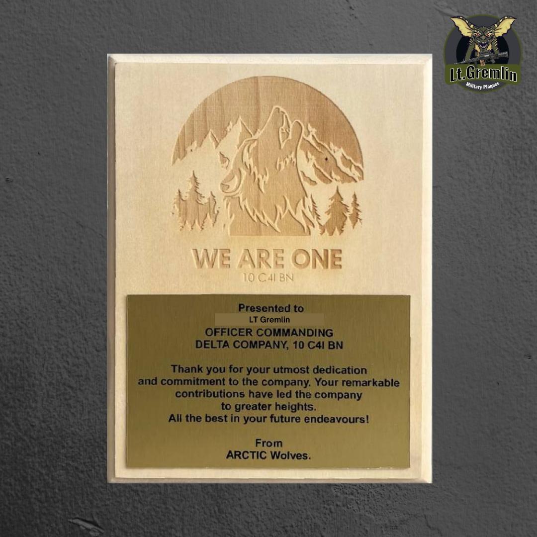 Wood Engraved Plaque (Laser Engraved) - Army Navy Airforce SCDF Police ...
