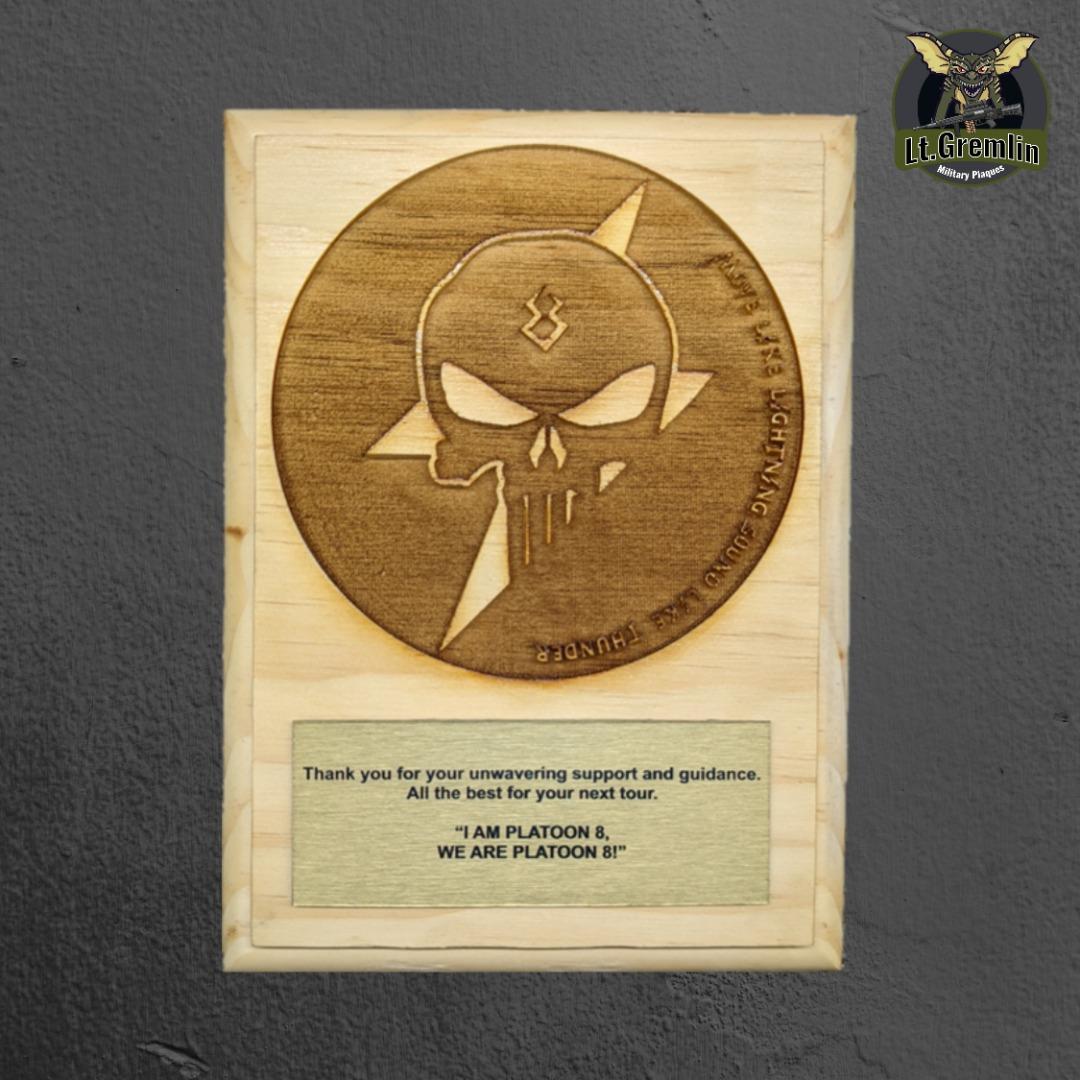 Wood Engraved Plaque (Laser Engraved) - Army Navy Airforce SCDF Police ...