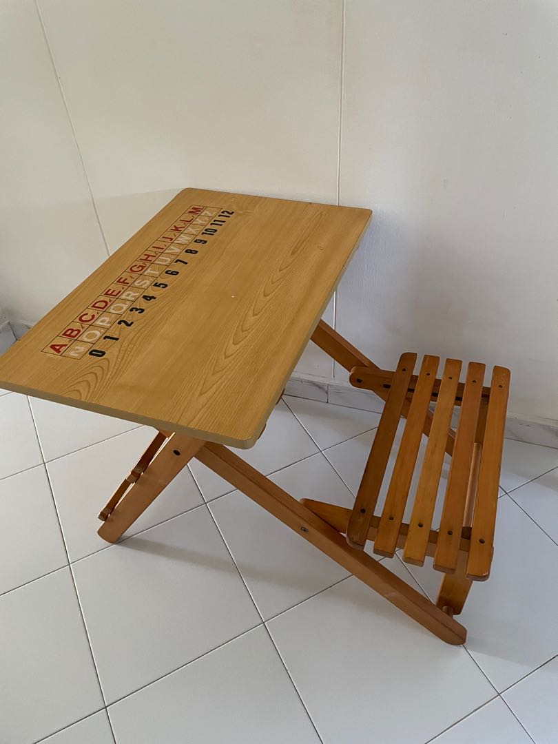 Wooden Foldable Kids ABC Table, Babies & Kids, Baby Nursery & Kids ...