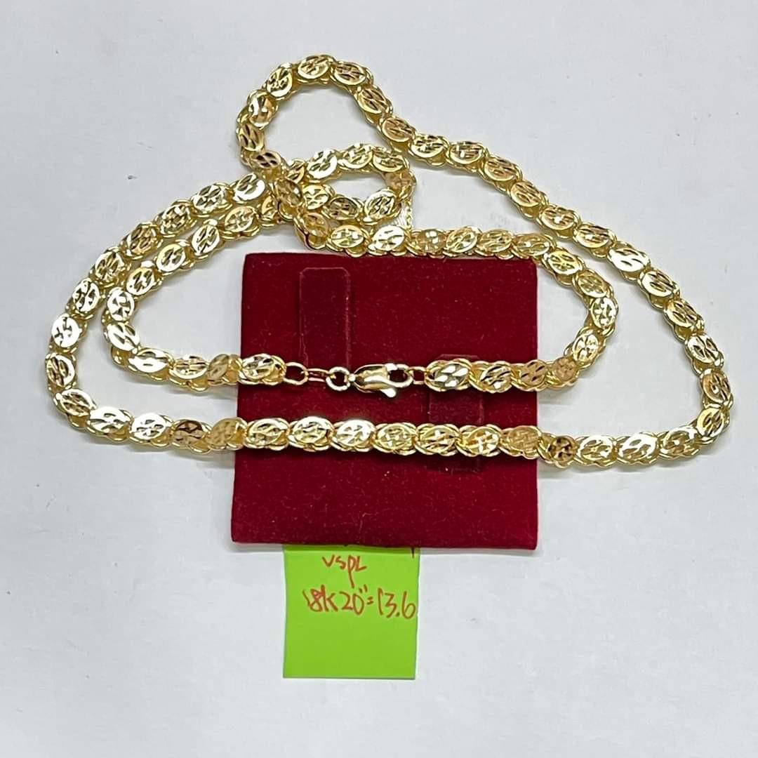 18K Saudi Gold Damascus necklace, Women's Fashion, Jewelry & Organizers ...