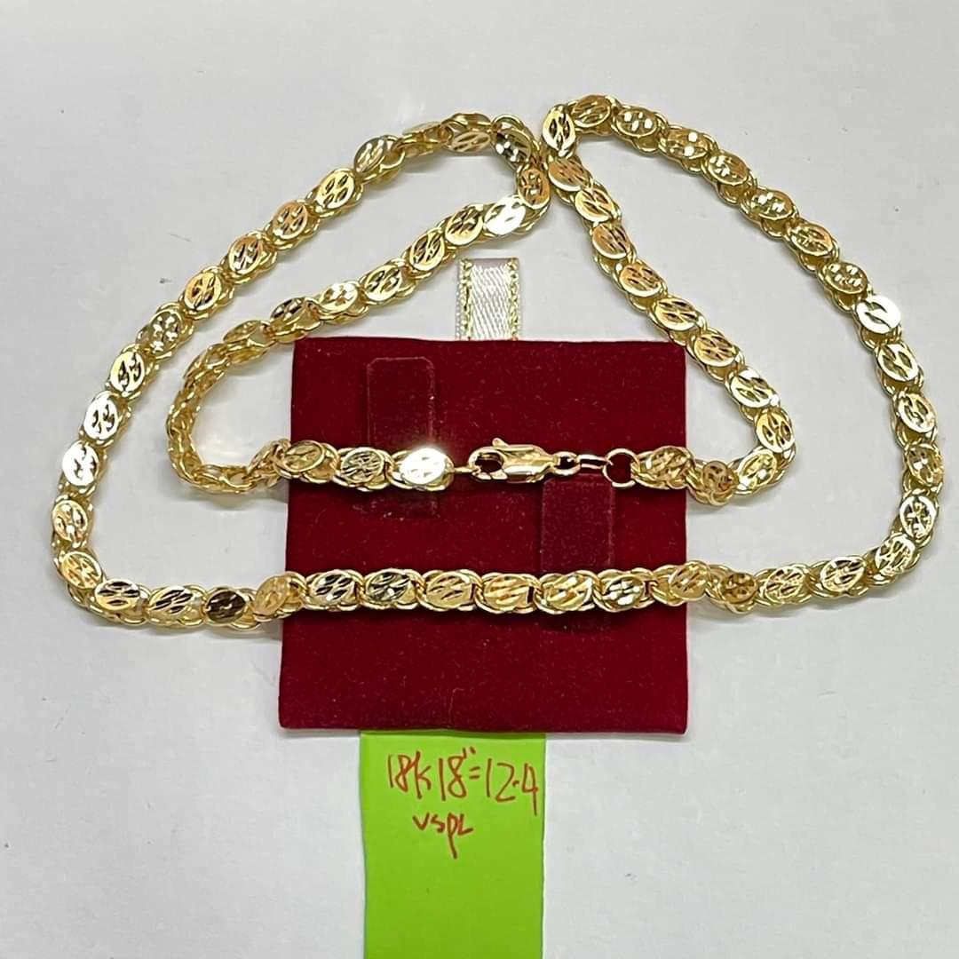18K Saudi Gold Damascus necklace, Women's Fashion, Jewelry & Organizers ...