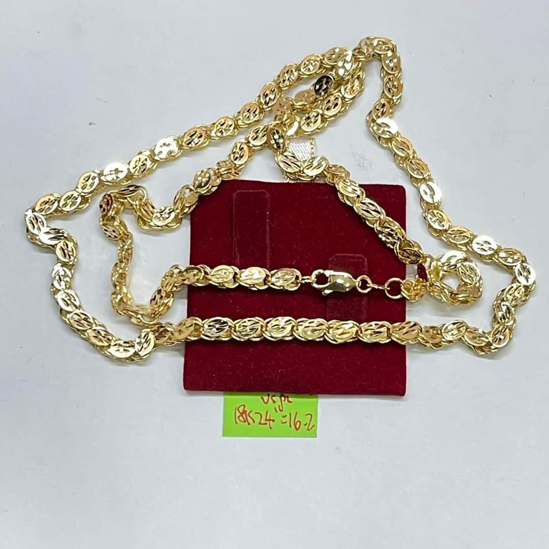 18K Saudi Gold Damascus necklace, Women's Fashion, Jewelry & Organizers ...