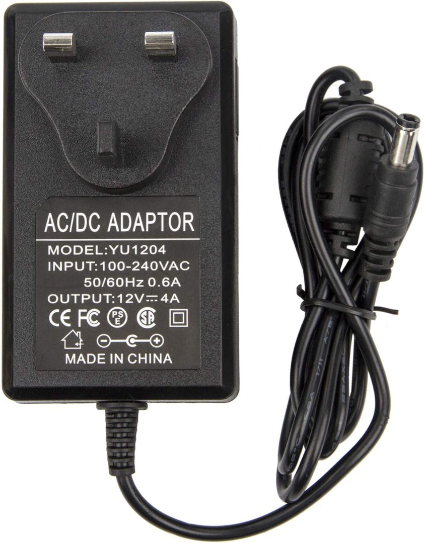 " 12V 4A Power Supply Adapter - COLM AC 100-240V 50-60HZ DC 12V 4Amps ...