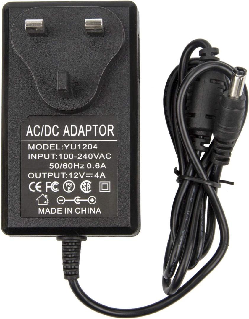 " 12V 4A Power Supply Adapter - COLM AC 100-240V 50-60HZ DC 12V 4Amps ...