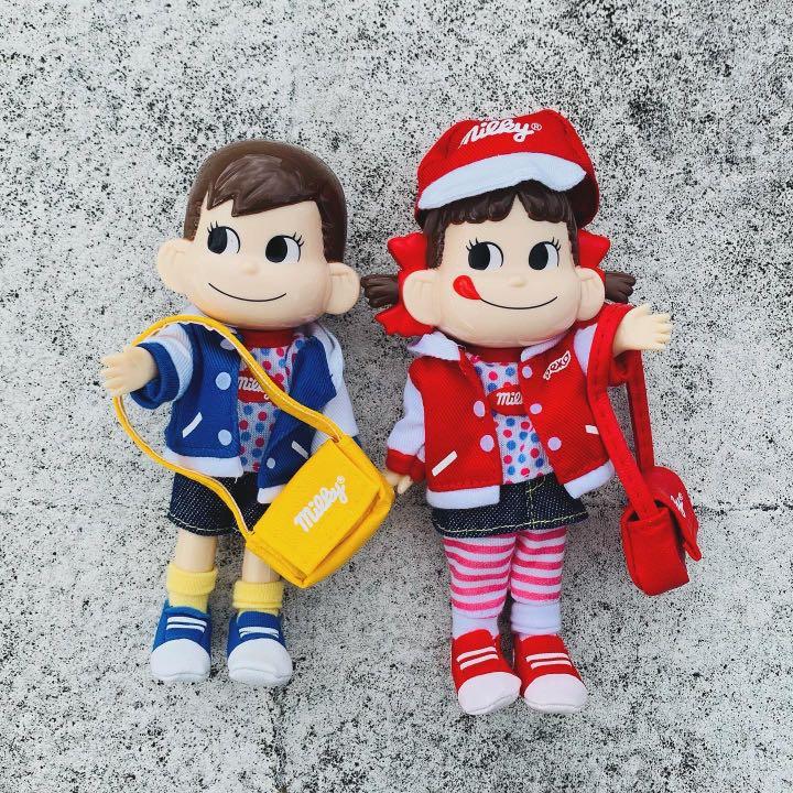不二家 ペコちゃん PEKO & POKO おきがえセット 換裝組 ｜不二家牛奶妹 / 牛奶妹 / peko chan / peko醬 / ペコちゃん, 興趣及遊戲, 玩具與遊戲在旋轉拍賣