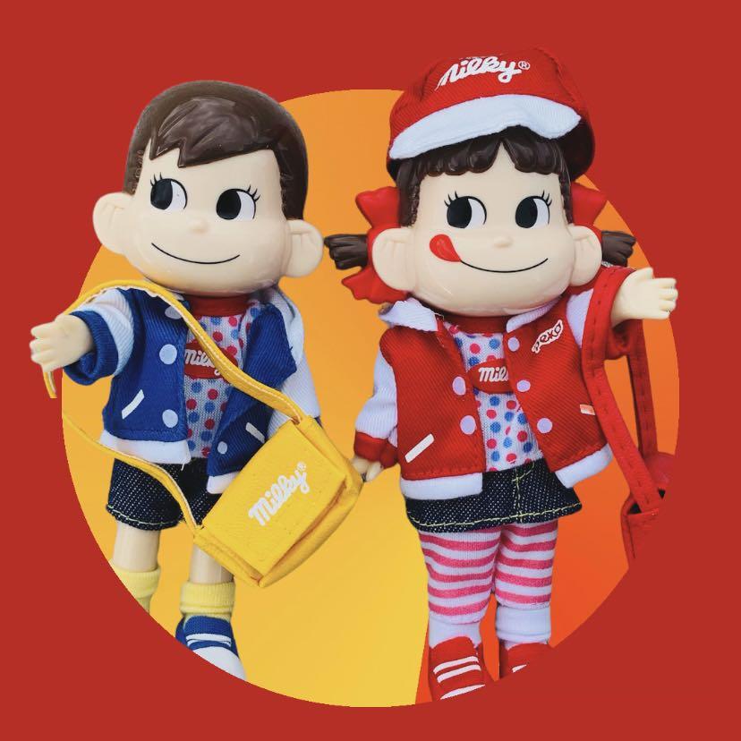 不二家 ペコちゃん PEKO & POKO おきがえセット 換裝組 ｜不二家牛奶妹 / 牛奶妹 / peko chan / peko醬 / ペコちゃん, 書籍、休閒與玩具, 玩具、公仔、桌遊在旋轉拍賣