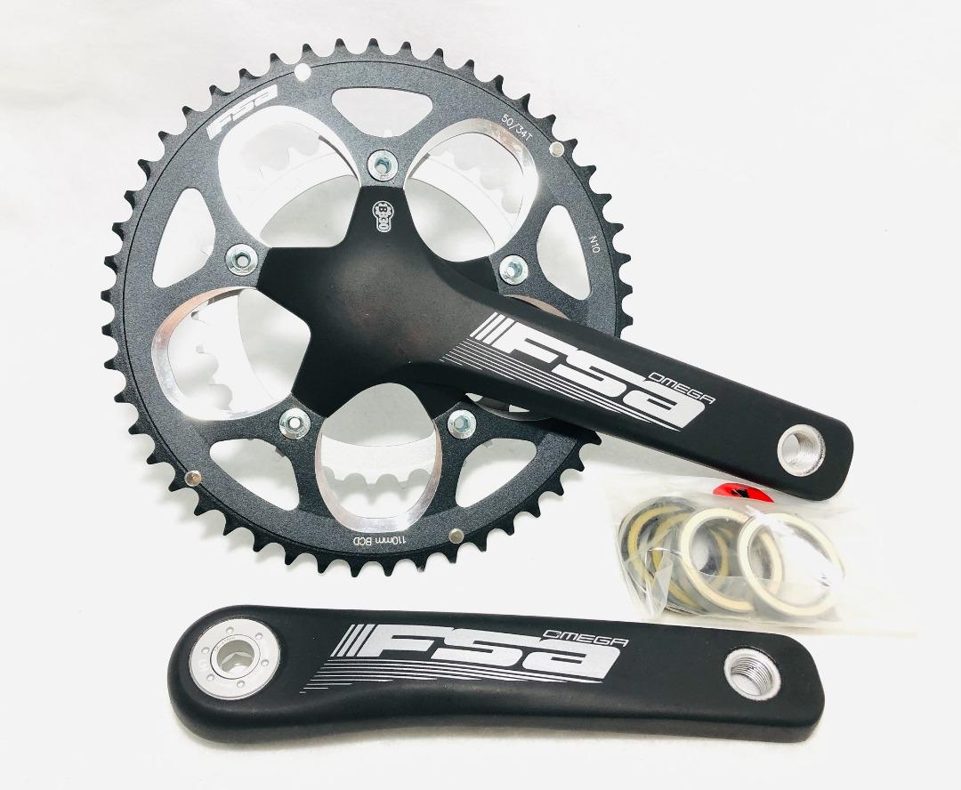 全新 FSA OMEGA CK-4000ST BB30 噴砂黑 公路車一體式牙盤/大盤組 / 齒盤 - 微瑕, 體育器材, 自行車及配件, 單車在旋轉拍賣