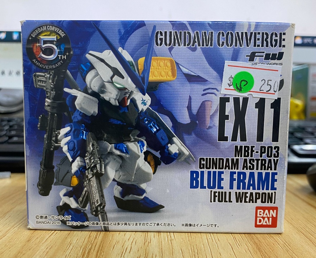 全新 Gundam Converge FW EX11 MBF-P03 Gundam Astray Blue Frame (Full Weapon) Bandai 藍色 高達 機動戰士 盒玩 食 ...