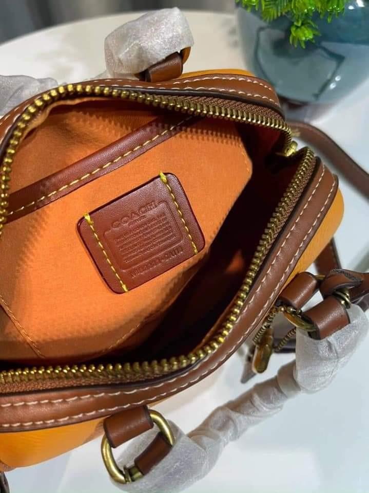 COACH Ruby Satchel 18 In Colorblock - Papaya, Women's Fashion, Bags ...