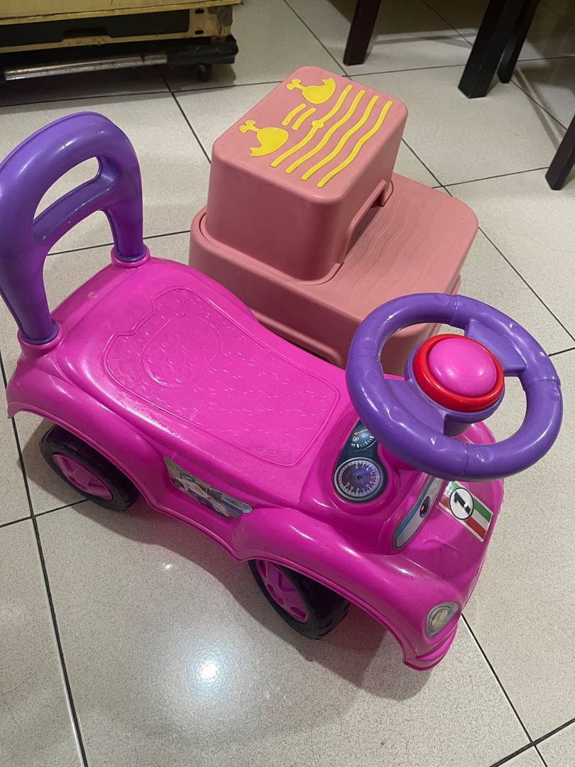 Baby Toilet/ Potty Trainer Seat Ladder and Ride On Car, Babies & Kids ...