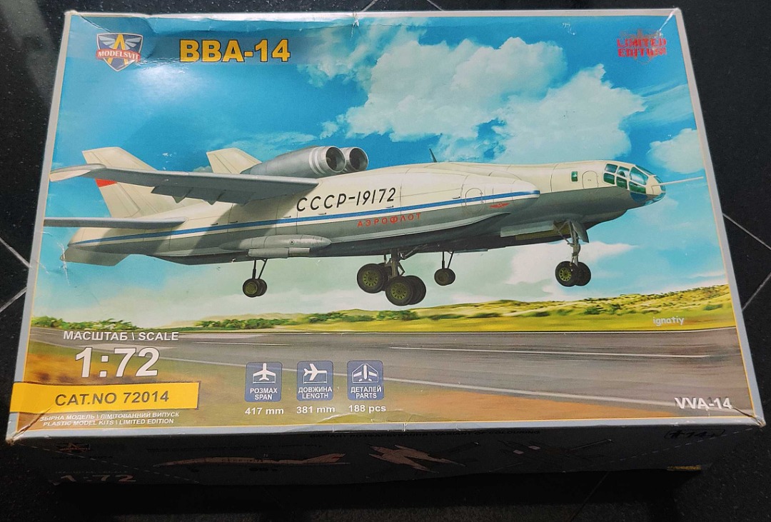 BNIB 1/72 Modelsvit VVA-14 Experimental Amphibious Aircraft with Photo ...