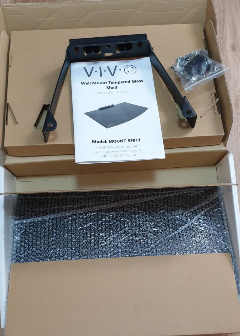Brand New Wall Mount Tempered Glass Shelf, Furniture & Home Living ...