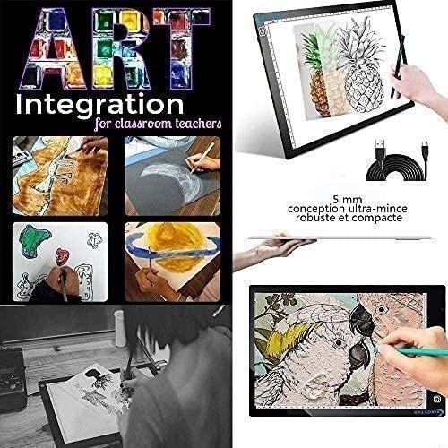 [C1252] Light Box Drawing A4,Tracing Board with Brightness Adjustable ...
