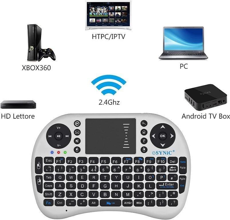 ⭐[c6401] ⭐esynic Mini Wireless Keyboard 2 4g Mini Wireless Xbmc Keyboard Touchpad Mouse Combo