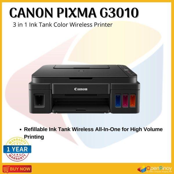 CANON PIXMA G3010 3 in 1 Ink Tank Color Wireless Printer, Computers ...